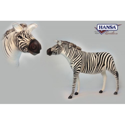 Zebra Giant Stuffed Animal | Zebra Plush Statue | Hansa Toys