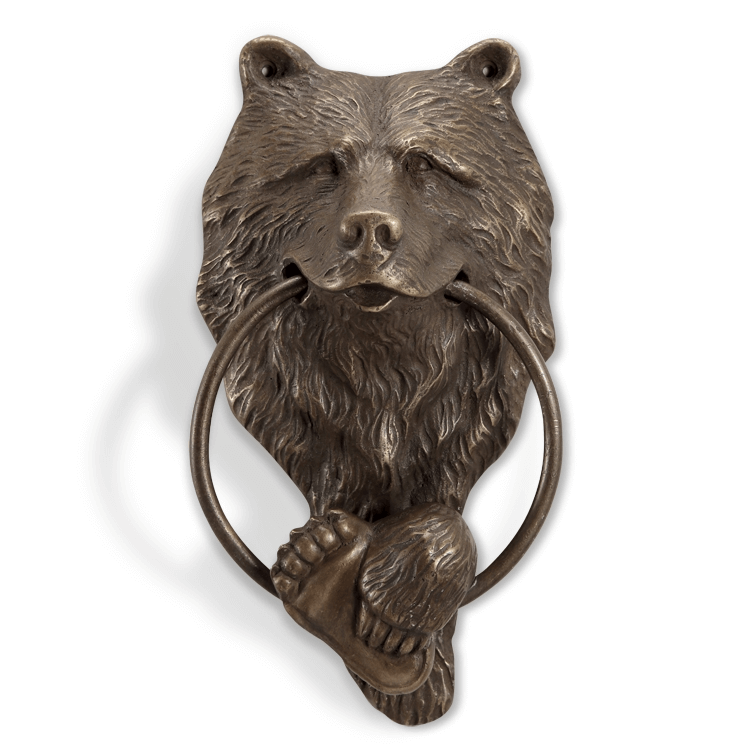 Bear Head Door Knocker | SPI Home Bear Head Door Knocker | 34756