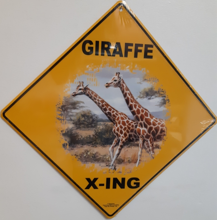 Giraffe Metal Crossing Sign | Giraffe X-ing Sign