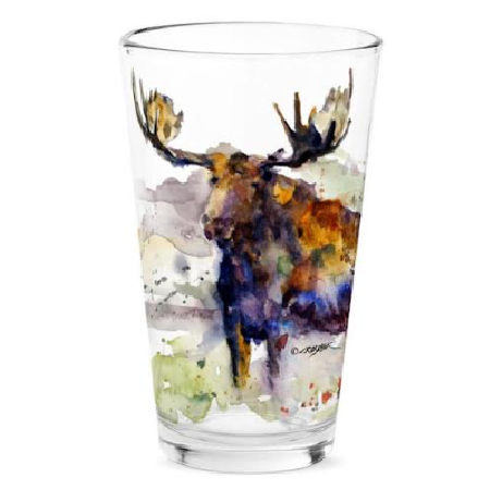 Set of 4 Moose Pint Glasses