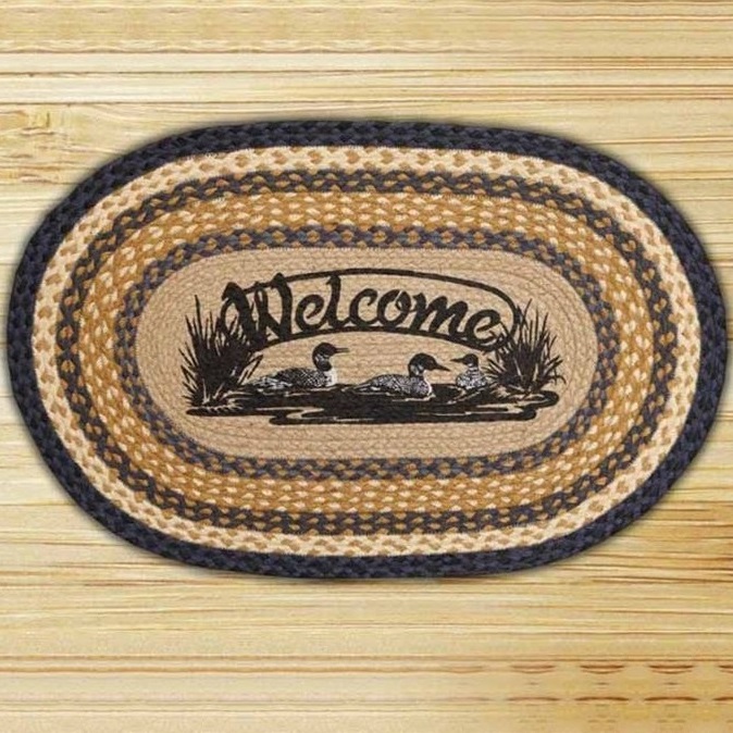 Loon Welcome Oval Patch Braided Rug | Area Rug