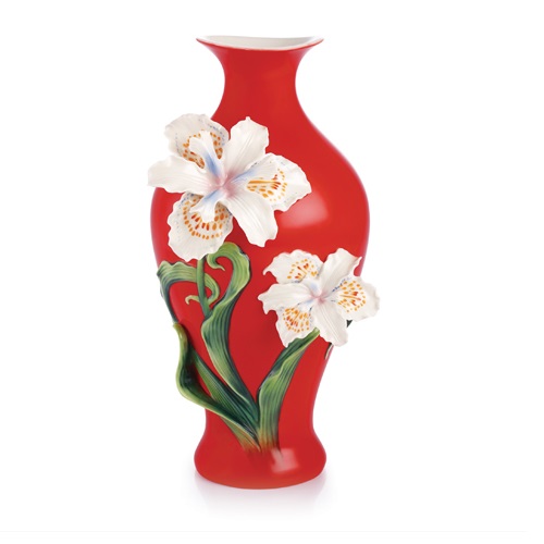 Iris Vase | Franz Collection | Porcelain | WildlifeWonders.com