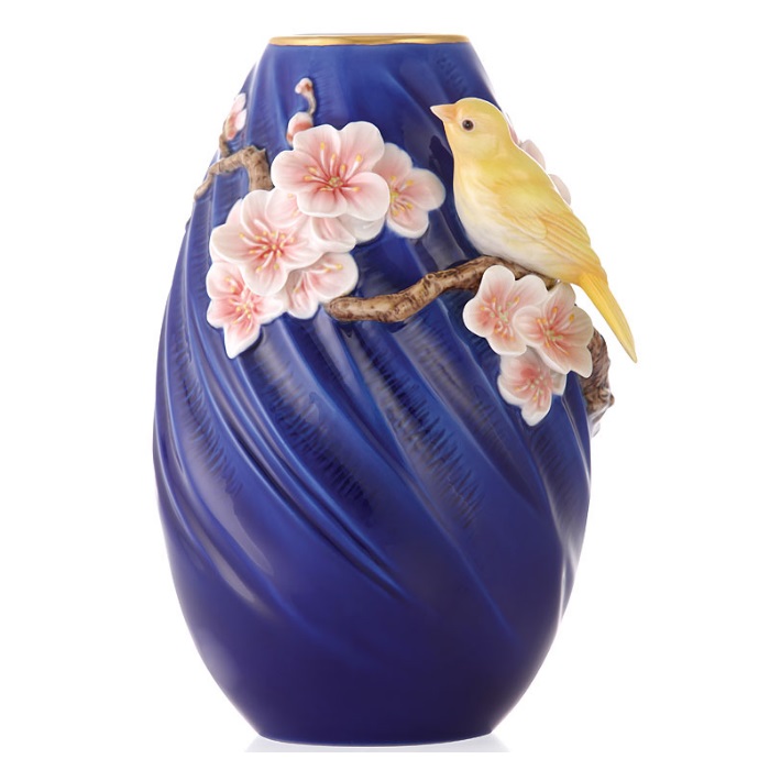 Canary Vase | Sculptured Porcelain | Franz Porcelain