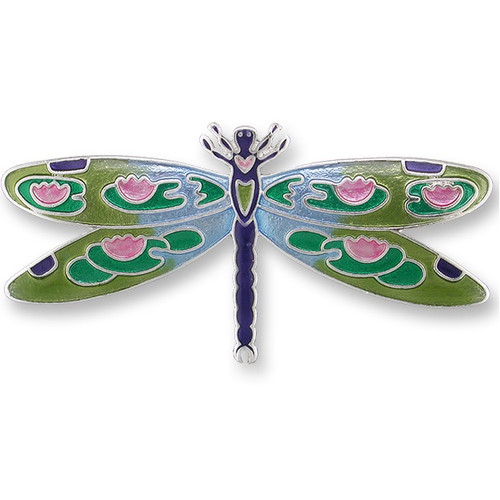 Dragonfly Montage Pin | Enamel Dragonfly Pin | Zarah Jewelry