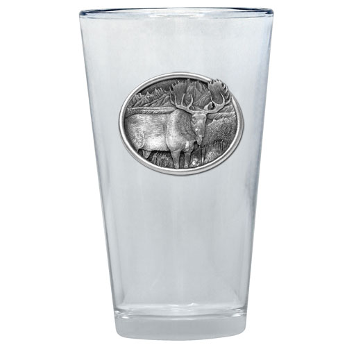 Moose Pint Glass Set of 2 | Moose Drinkware | Heritage Pewter