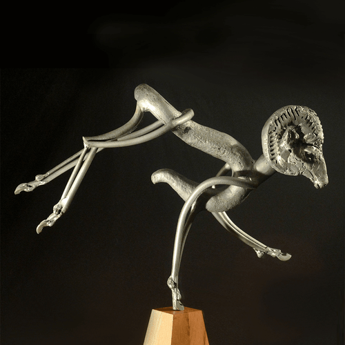 Bighorn Metal Sculpture | Pinnacle Ram Sculpture | Frank Cole Art