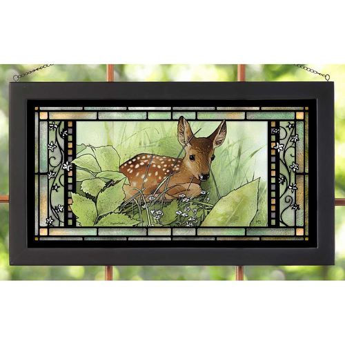 Deer Stained Glass Art | Hidden Fawn | Wild Wings