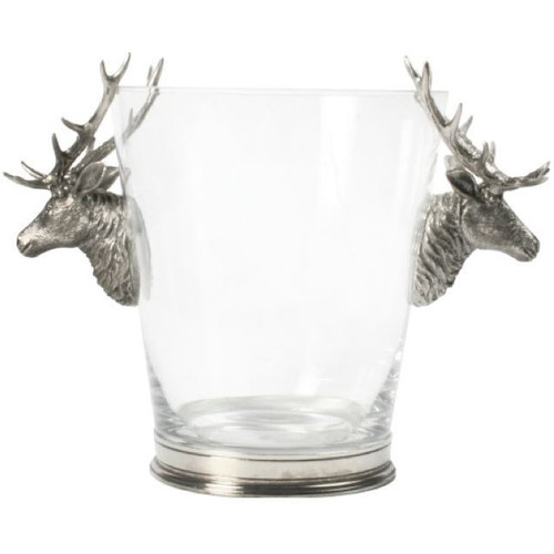 Deer Ice Bucket | Pewter | Glass | Vagabond House