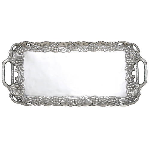 Grape Tray | Serving | Aluminum | Arthur Court