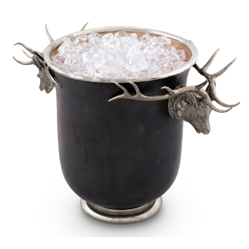 Elk Bronze Ice Bucket | Pewter | Vagabond House