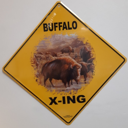 Buffalo Metal Crossing Sign | Buffalo Xing Sign