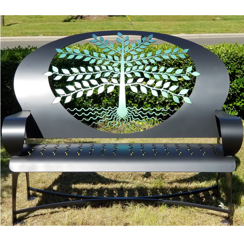Tree of Life Bench | Black Steel | Cricket Forge