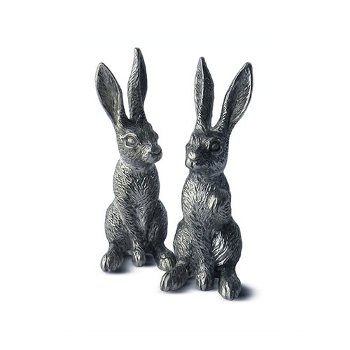 Rabbit Salt/Pepper Set| Pewter | Menagerie