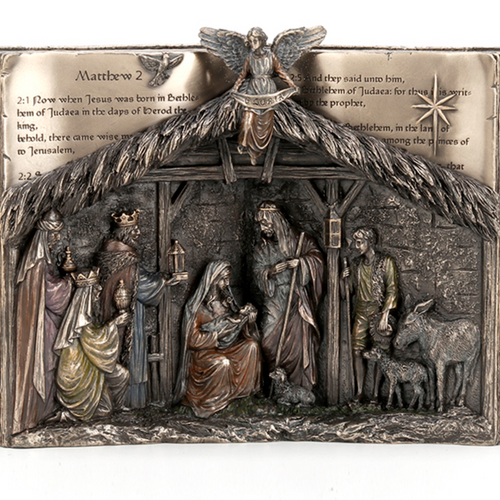 Bronze The Holy Bible Nativity Set | Unicorn Studios