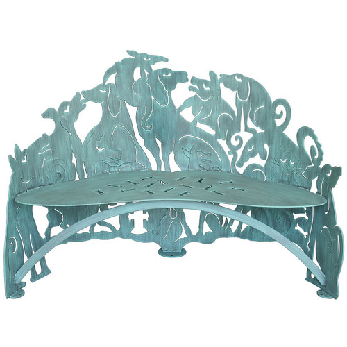 Dog Bench | Outdoor Furniture | Steel | Cricket Forge