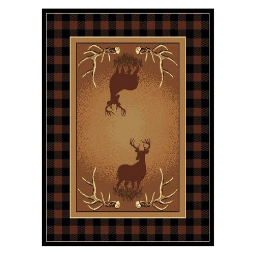 Deer Area Rug | Antler Buck | Furnishing | Decor | Deer Gift