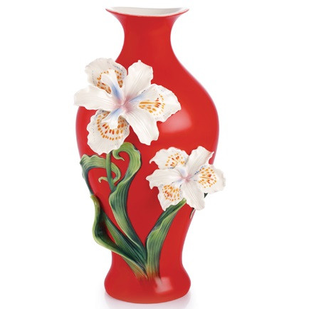 Iris Vase | Franz Collection | Porcelain | WildlifeWonders.com