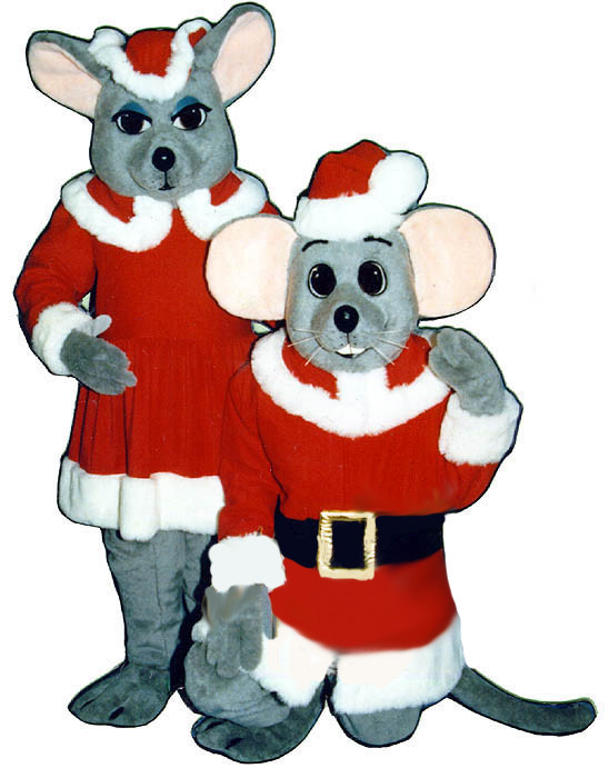 Female Christmas Mouse Mascot - Fantasy Costumes