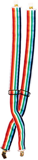 Rainbow Clown Suspenders - Rubies | Free Shipping