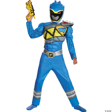 Power Ranger Muscle Costume - Dino Charge Blue - Child ...