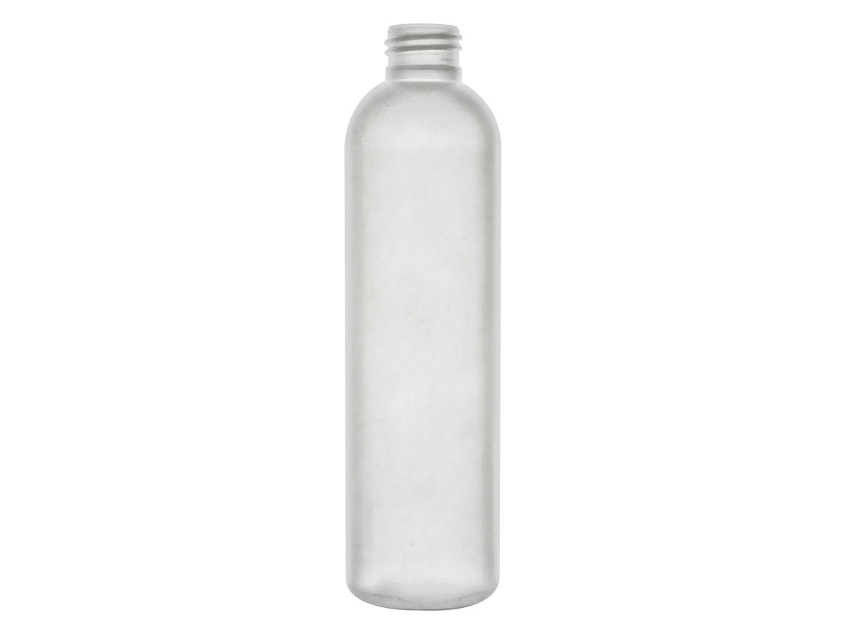 8 oz Natural HDPE Cosmo Round Bottle
