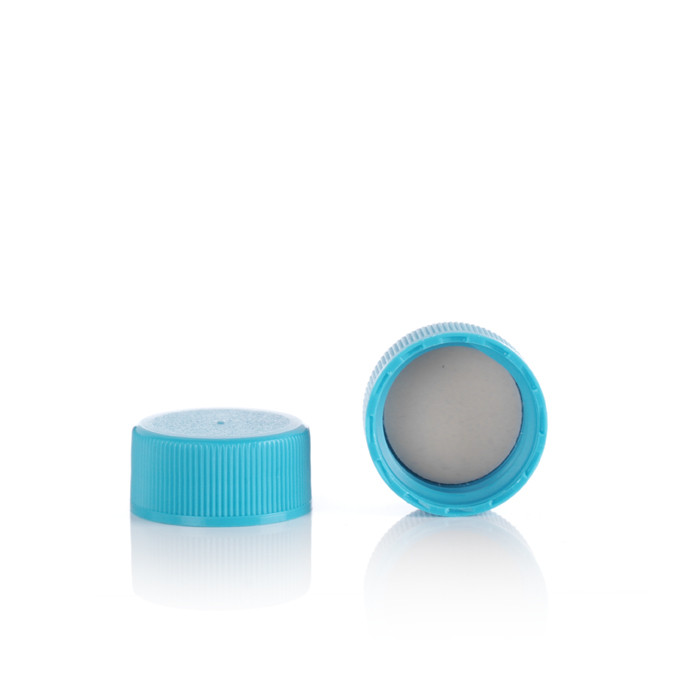 20-400 Blue Teflon Lined (PTFE) Continuous Thread Closure