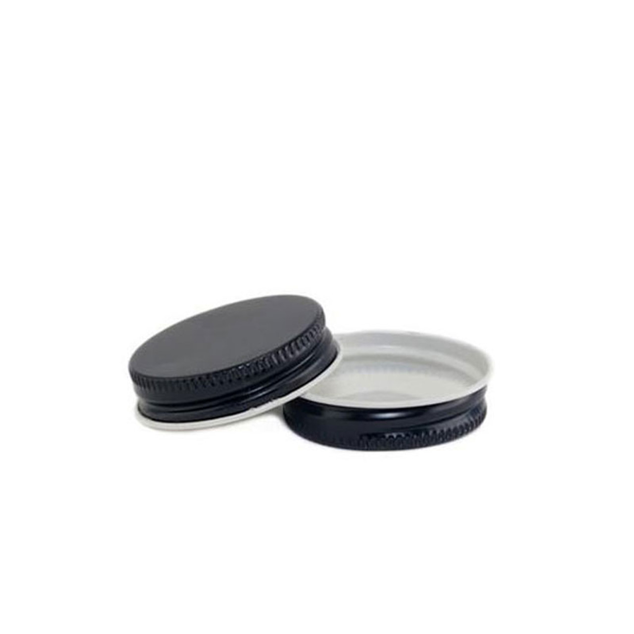 38-400 Black Metal Lid | Bulk Caps & Closures