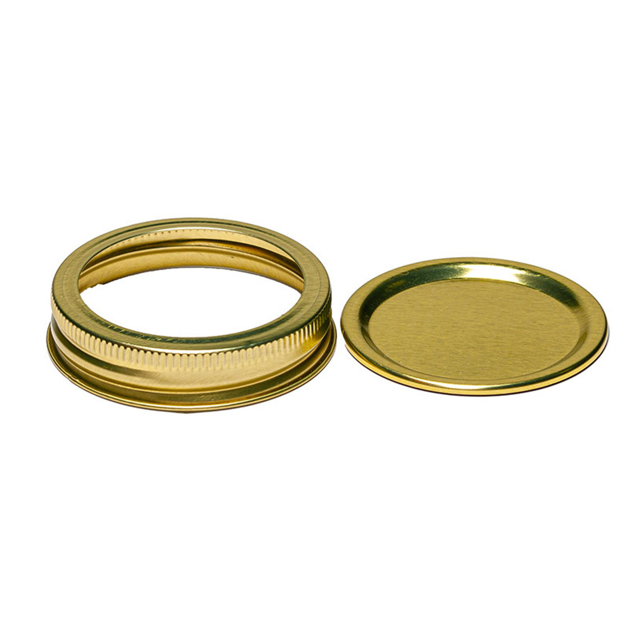 2-Piece Gold Metal Continuous Thread Lid