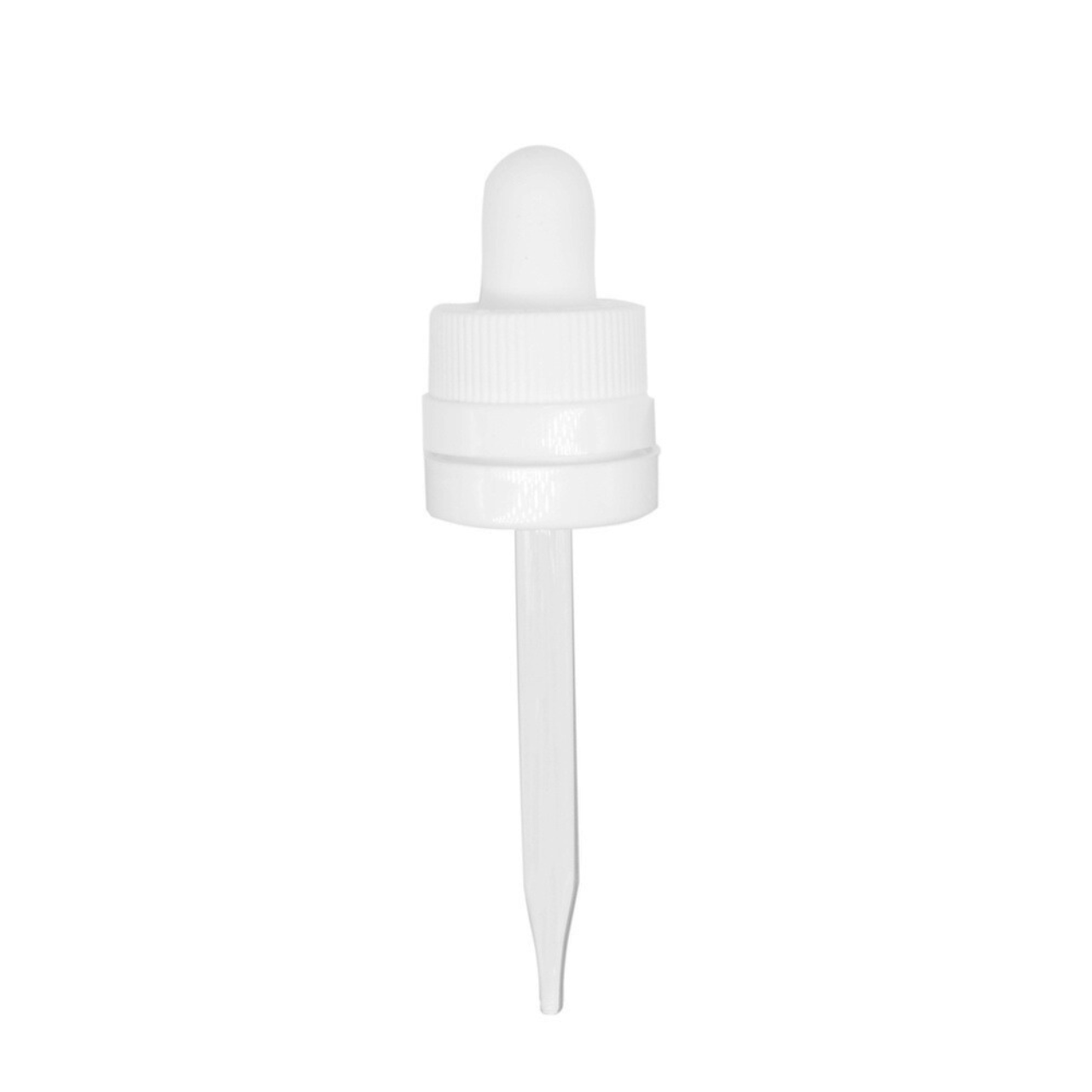 18-415 White Child Resistant Tamper Evident Dropper, 77mm