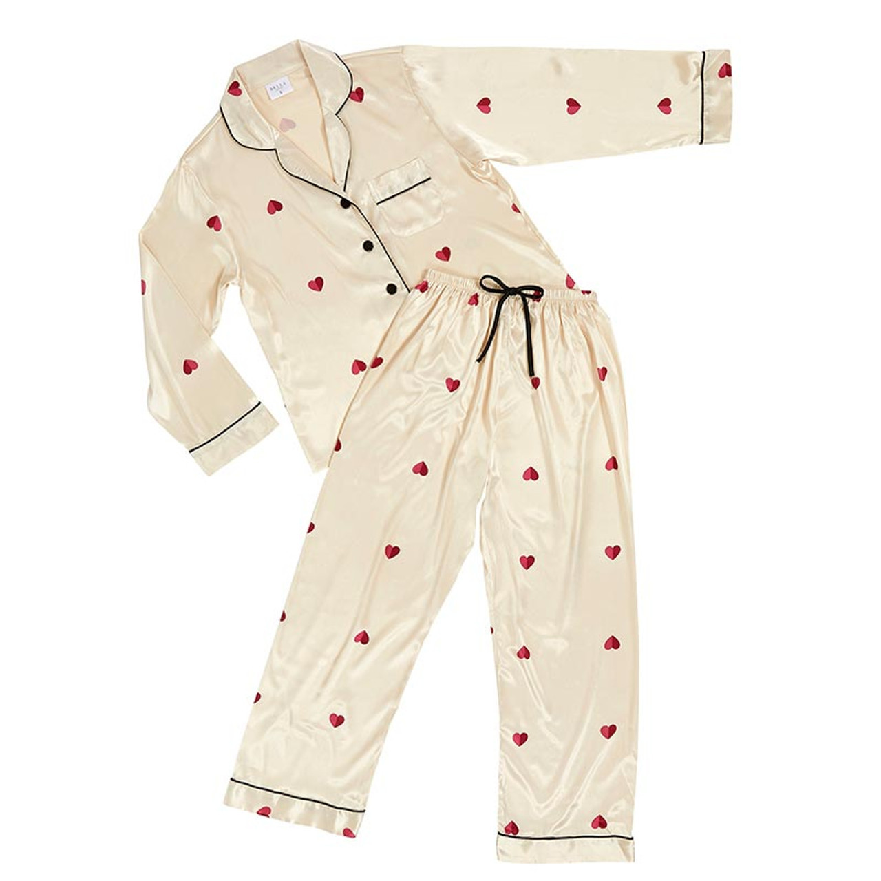 Full Length PJ Set - Black Bows - [Consumer]Bella Sleep + Spa