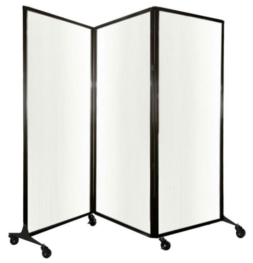 Omcan - 8' 4" x 7' 4" Clear Quick-Wall Folding Portable Partition - 46780