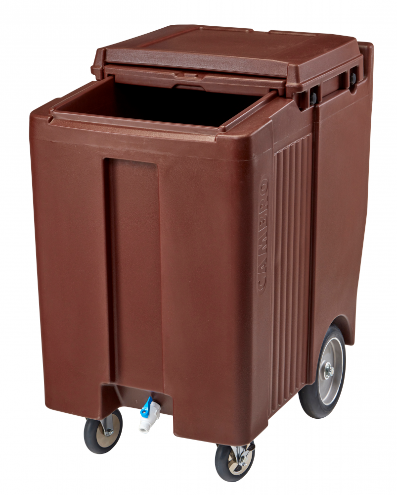 Cambro ICS200TB131 SlidingLid™ Dark Brown Mobile Ice Bin - 200 lb ...