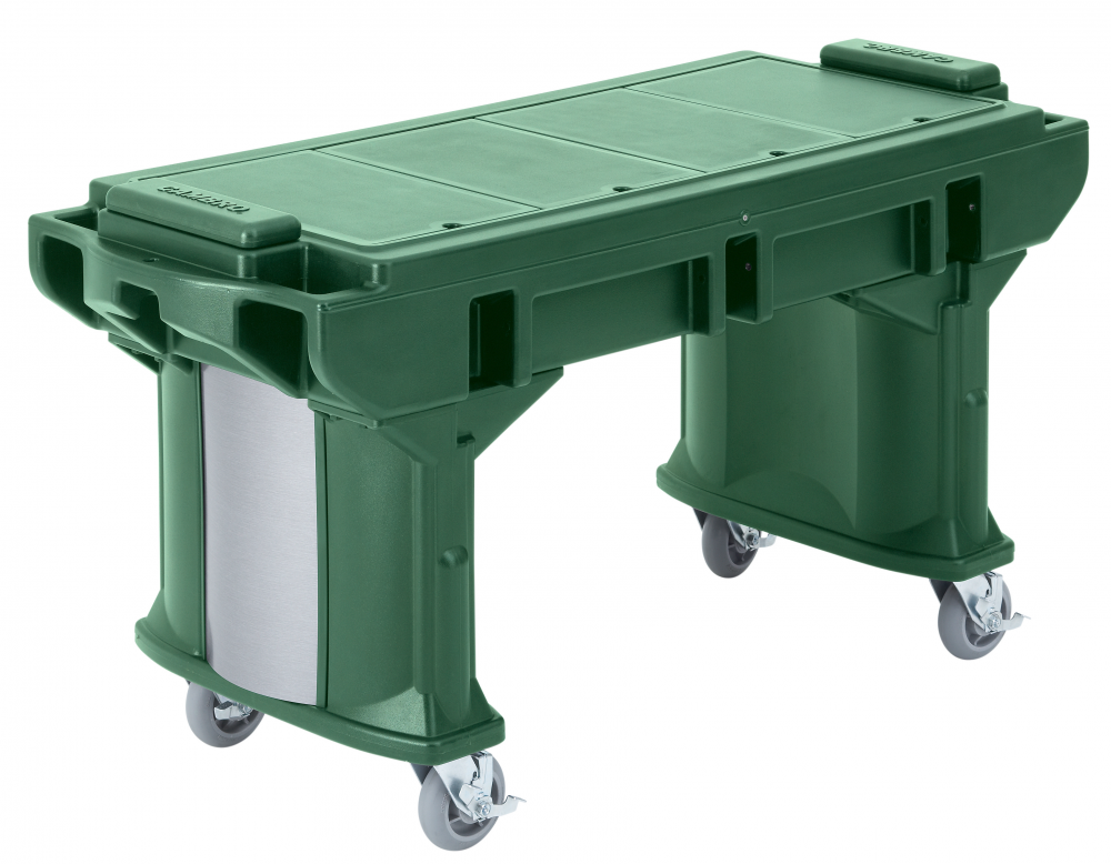 Cambro VBRT6519 Green 6' Versa Work Table with Standard Casters