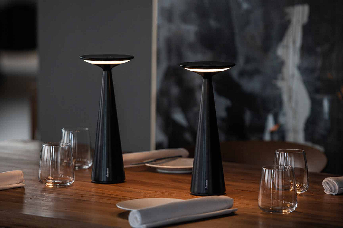 Zafferano - Dama Pro Black LED Cordless Table Lamp - LD0610N3