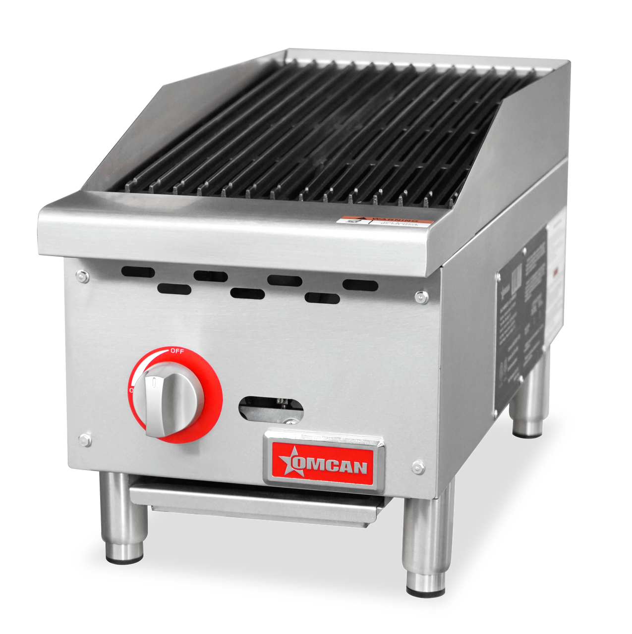 Omcan - 12" Radiant Gas Charbroiler w/ 1 Burner - 47376