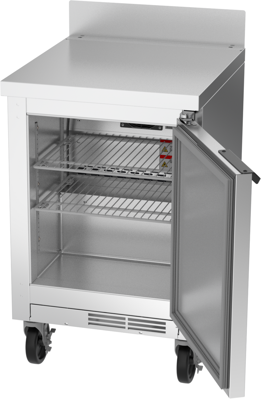 Beverage-Air - 20" Mobile Worktop Shallow Depth Refrigerator w/ 1 Solid ...