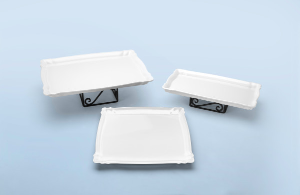 Delfin - Cafe 15" x 8" White Melamine Rectangle Tray (10 Per Case ...