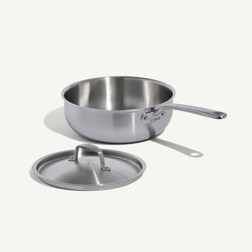 Made In - 3 Qt Stainless Clad 5-Ply Saucier - 3LSAUCEISS