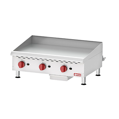 Omcan - Countertop Stainless Steel Gas Griddle With Thermostatic ...