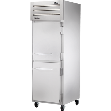 True - Spec Series 27.5" Stainless Steel Freezer w/ 2 Solid Half Swing ...