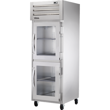 True - Spec Series 27.5" Stainless Steel Freezer w/ 2 Glass Half Swing ...