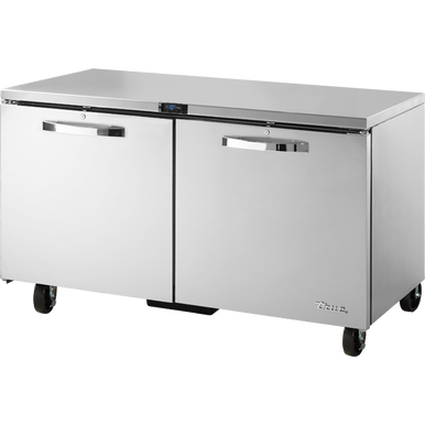 True - Spec Series 60" Stainless Steel Undercounter Freezer w/ 2 Solid ...