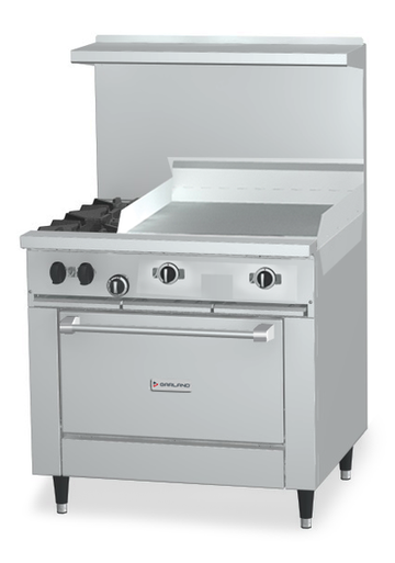 Garland - SunFire X Series 36" Natural Gas Range w/ 1 Oven, 2 Open ...