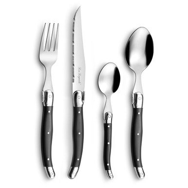 Laguiole - Tradition Gray 24 PC Flatware Set 18/0