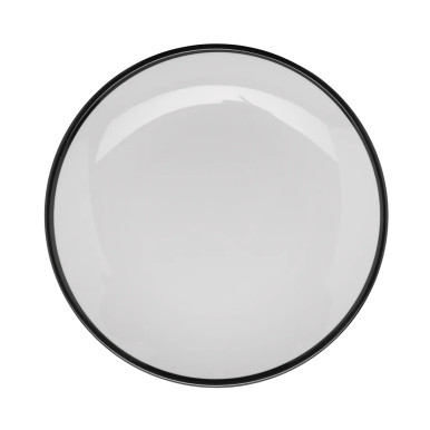G.E.T - Settlement Bistro 9" White W/ Black Trim Small Round Plate (24 ...