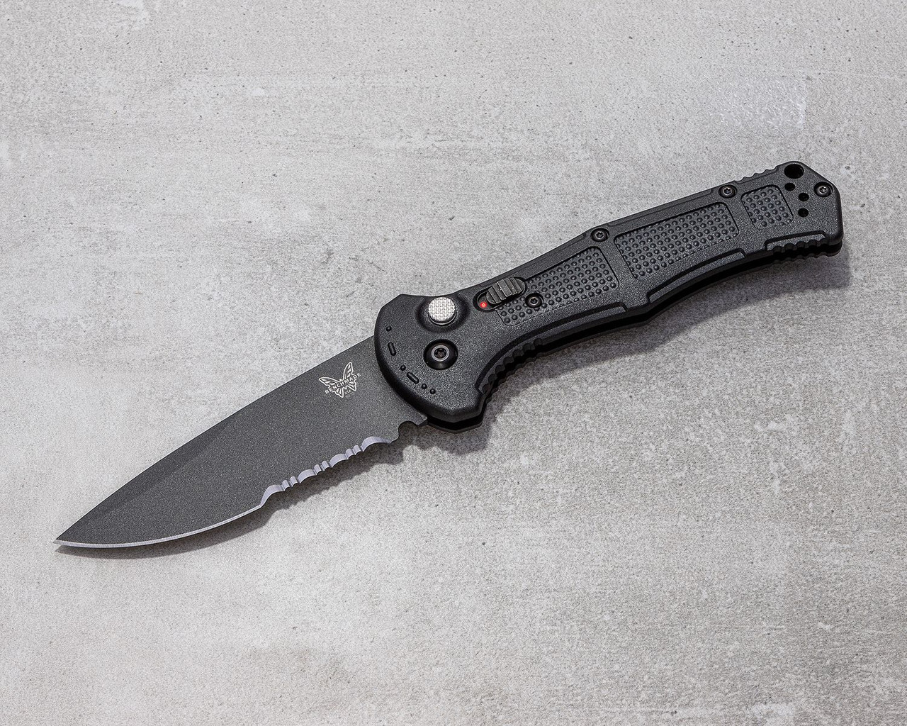 Benchmade 9070SBK Claymore AUTO Folding Knife Black - Top Brass Tactical