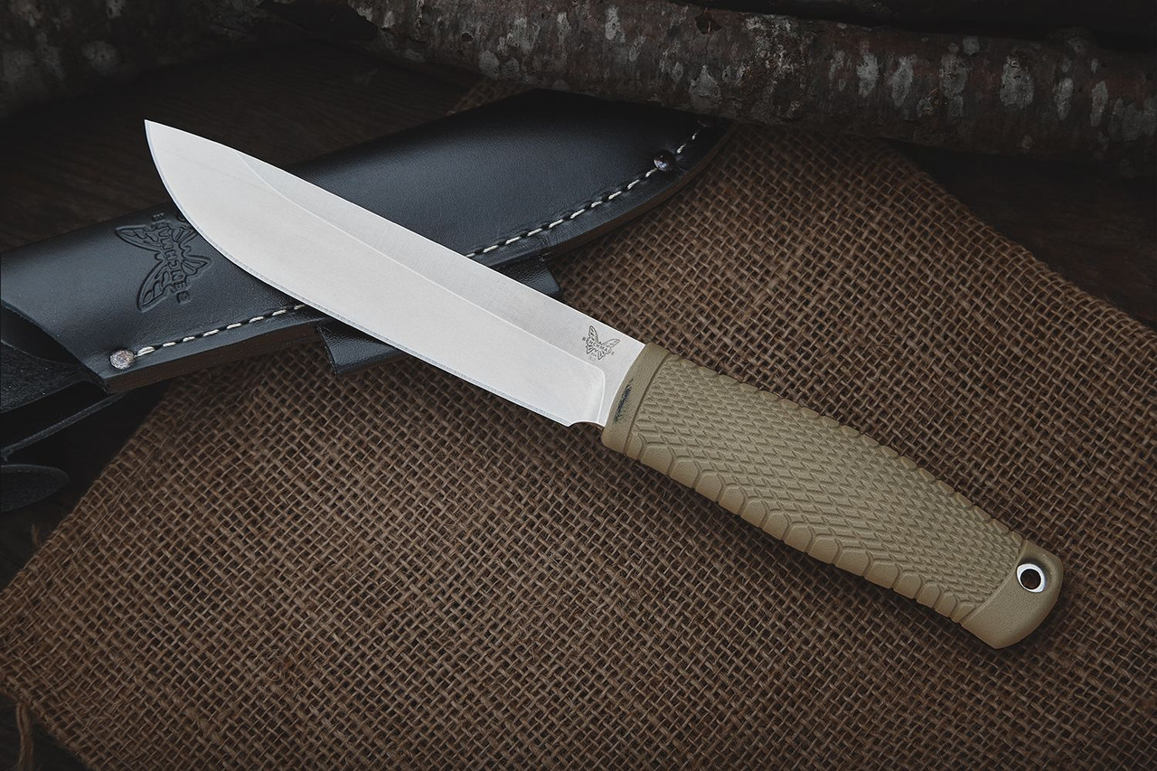 Benchmade Leuku Fixed Blade Bushcraft Knife Ranger Green