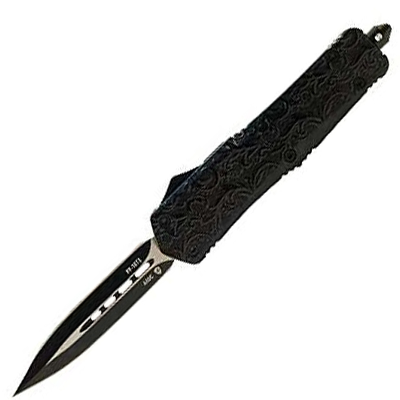 LARGE MAIDEN GLOSS 440 BLACK BLADE DAGGER - Top Brass Tactical