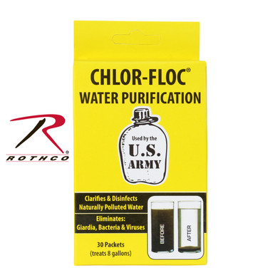 Chlor Floc Military Water Purification Powder Packets - Top Brass Tactical