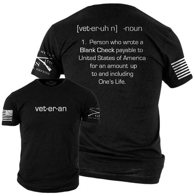 BLANK CHECK TEE - BLACK - Top Brass Tactical